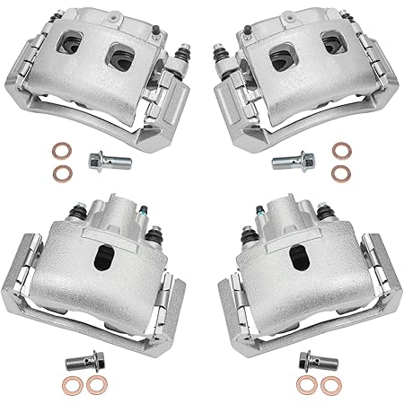 Amazon.com: Detroit Axle - Front & Rear Disc Brake Calipers w/Bracket Kit Replacement for Dodge ...