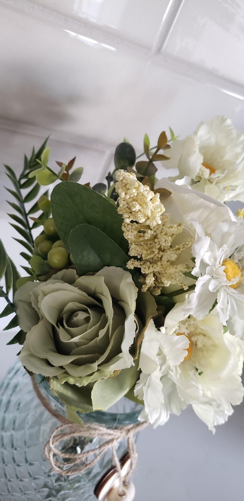 $3/mo - Finance Artificial Faux Flowers in Vase Flower Centerpieces ...