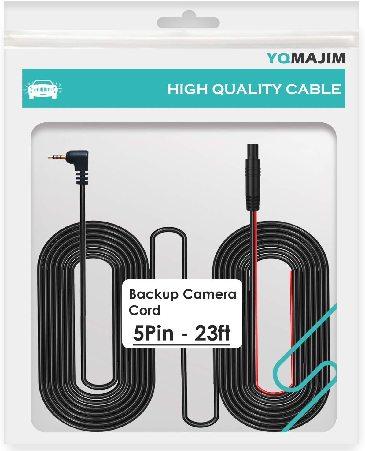 Amazon.com: Dash Cam Cable, 5 Pin to 2.5mm Male 23 Ft Back Up Camera ...