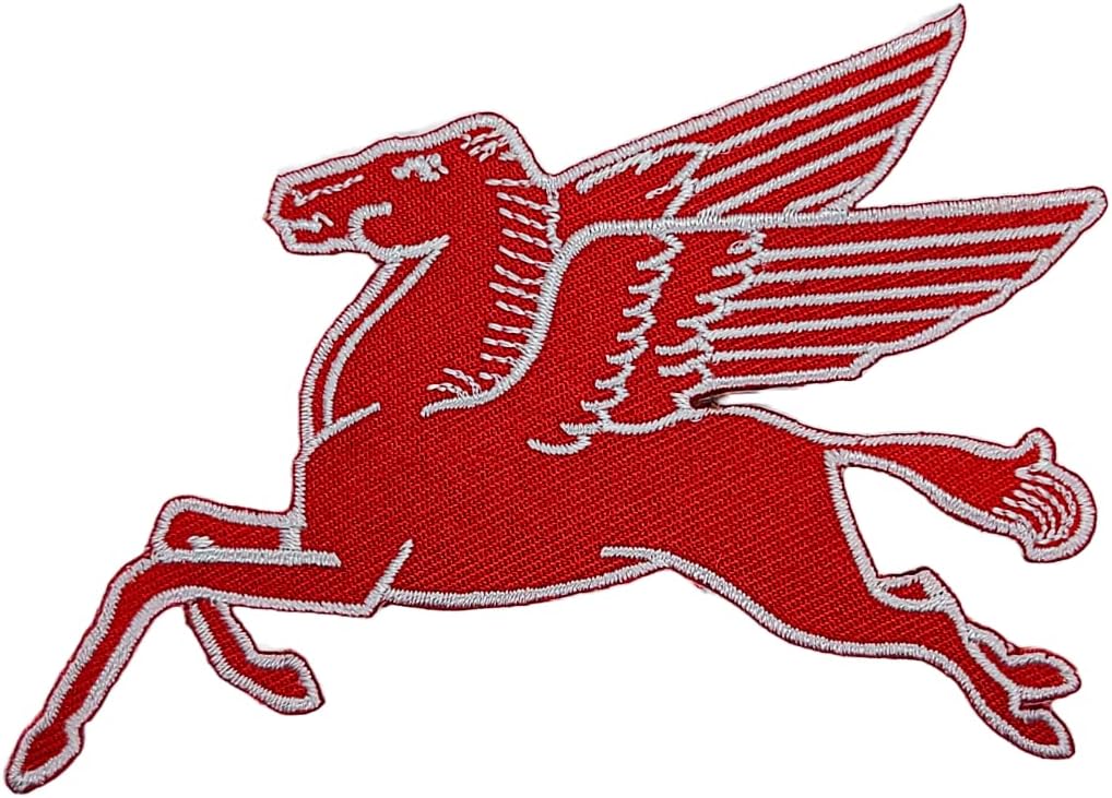 Amazon.com: Mobil 1 Flying Pegasus Embroidered Patch - 4 X 3 Inch Iron ...
