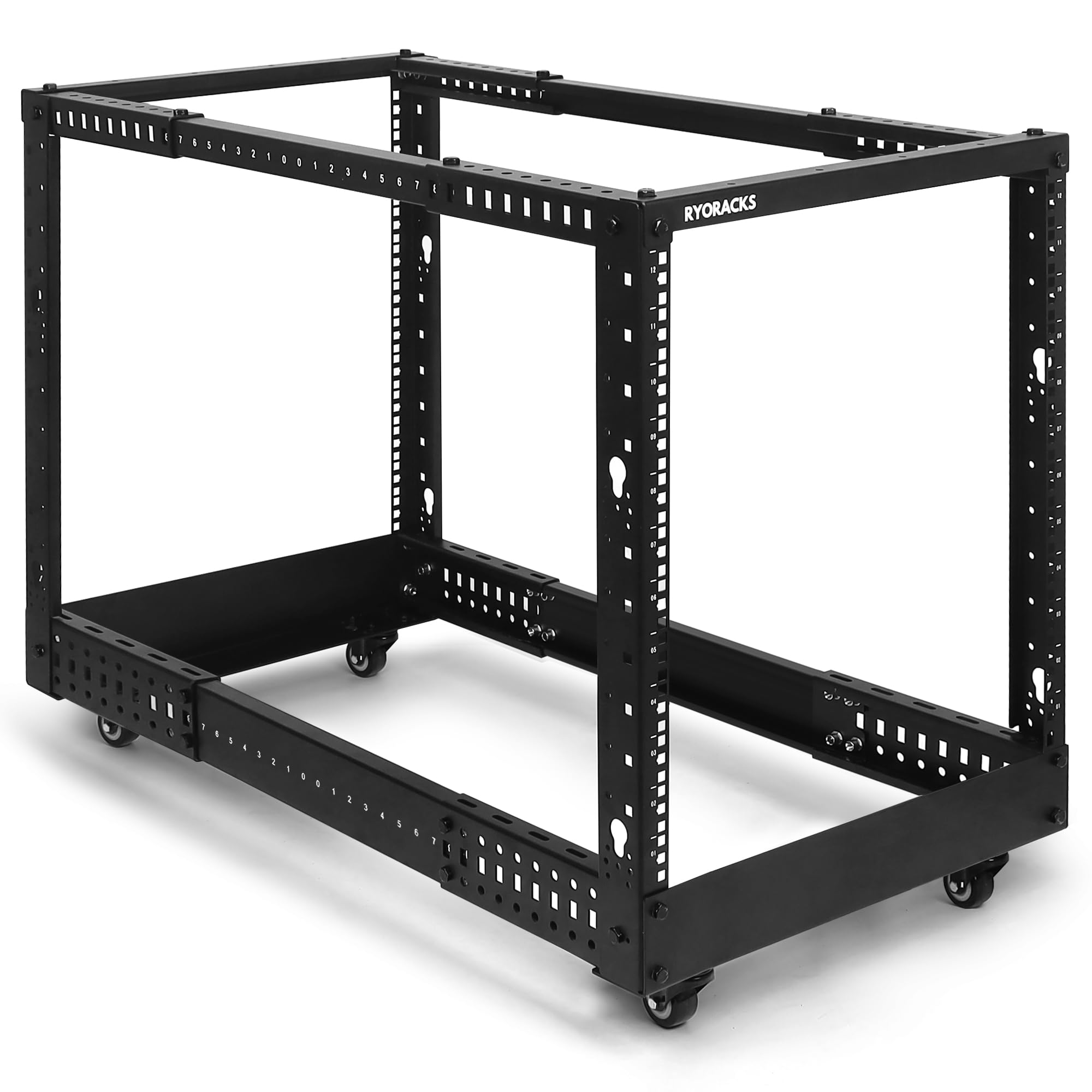 Amazon.com: RyoRacks 12U 4-Post Open Frame Floor Standing Server Rack ...