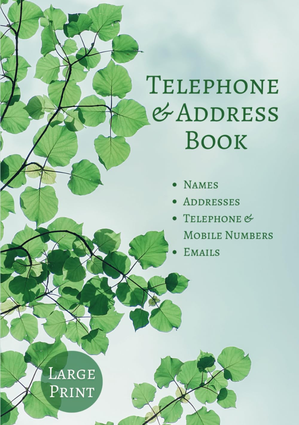 Telephone and Address Book: Large Print for Elderly with Hardback Cover ...