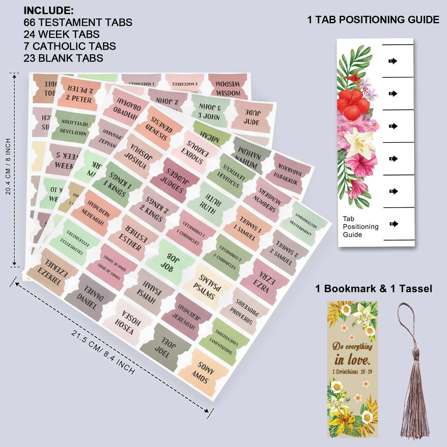 Snapklik.com : Bible Index Tabs New & Old Testament Tabs Matte ...