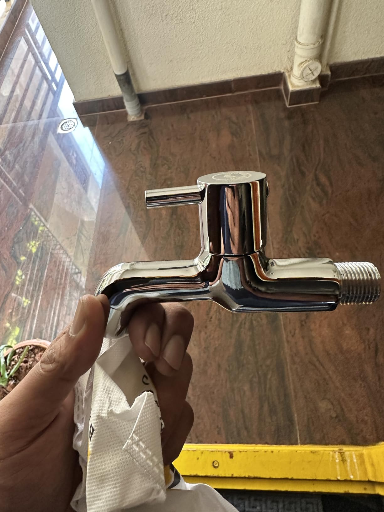 Waterman Aria Bib Cock Long Body Brass Faucet with Wall Flange Bib Tap ...