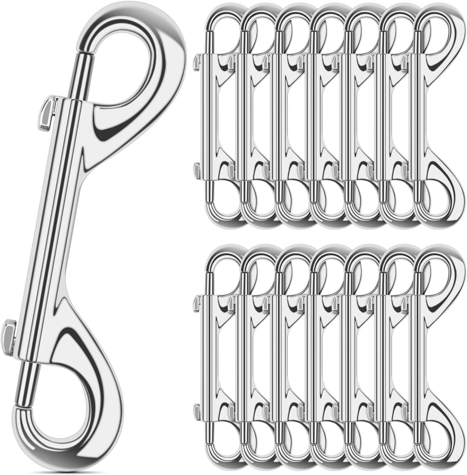 Amazon.com : BBTO 12 Pieces Double Ended Bolt Snaps Hook Zinc Alloy ...