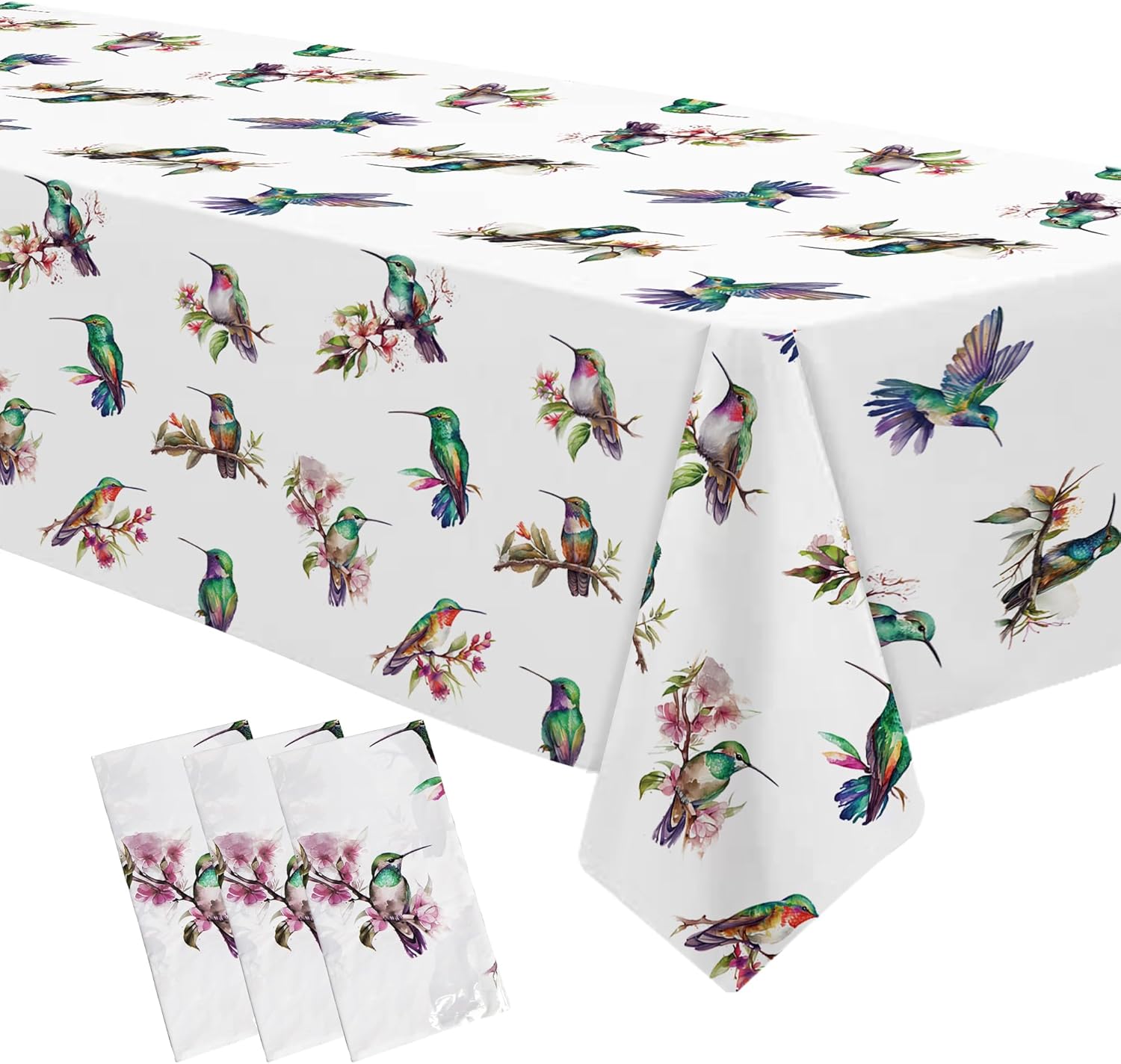 Amazon.com: APOWBLS Hummingbird Birthday Party Decorations Tablecloth ...