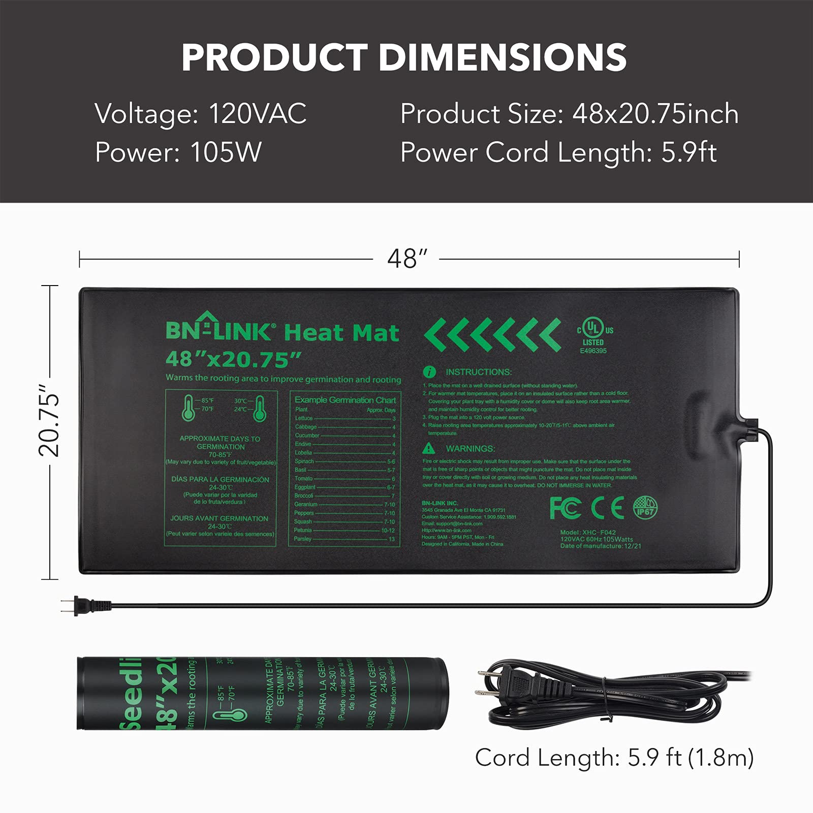 Snapklik.com : Seedling Heat Mat Warm Hydroponic Heating Pad Waterproof ...