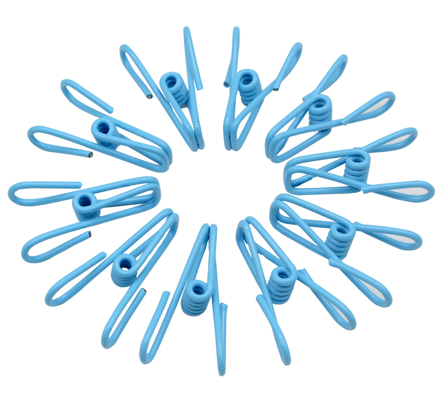 Amazon.com: 30 Pcs 2 Inch Blue Chip Clips, PVC Coating High Elasticity ...