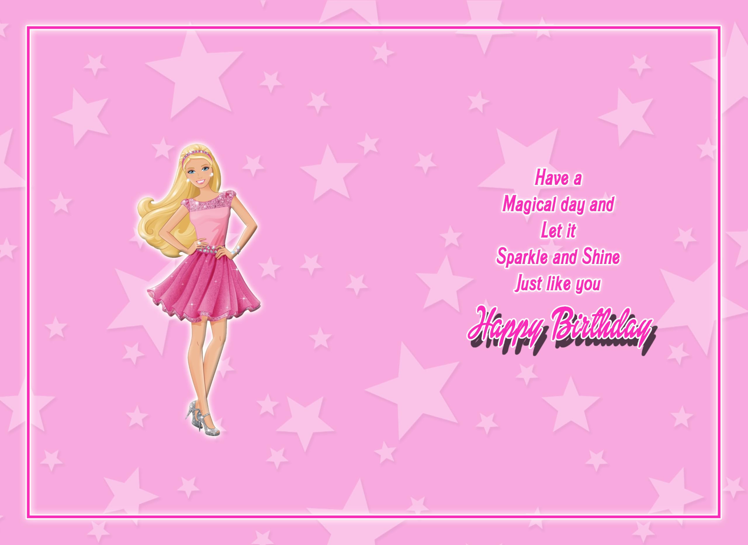 Barbie 7th Birthday Cards 7th Birthday Card Barbie Etsy UK