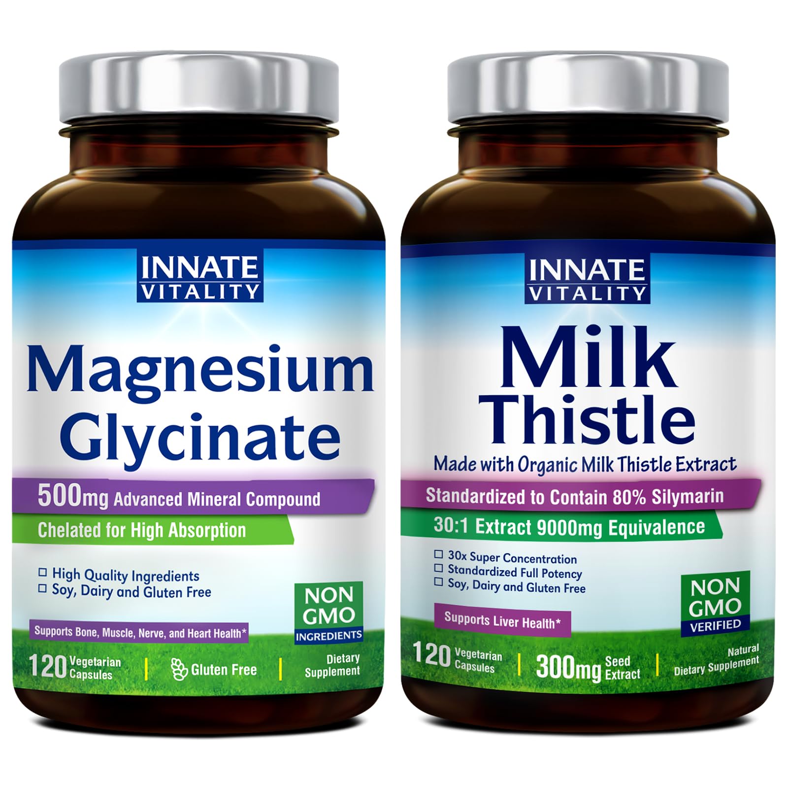 Amazon.com: Innate Vitality Magnesium Glycinate 500mg (120 Caps ...