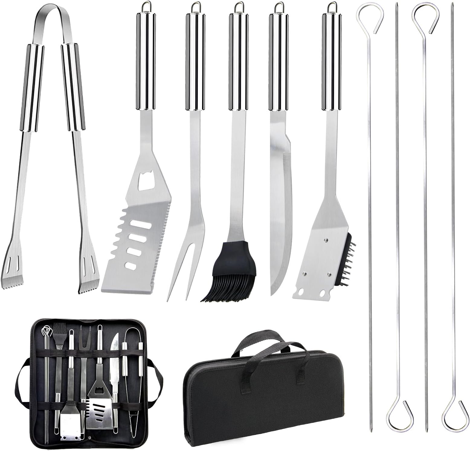 Amazon.com : 16-Piece BBQ Grill Accessories Set - Barbecue Tool Kit ...