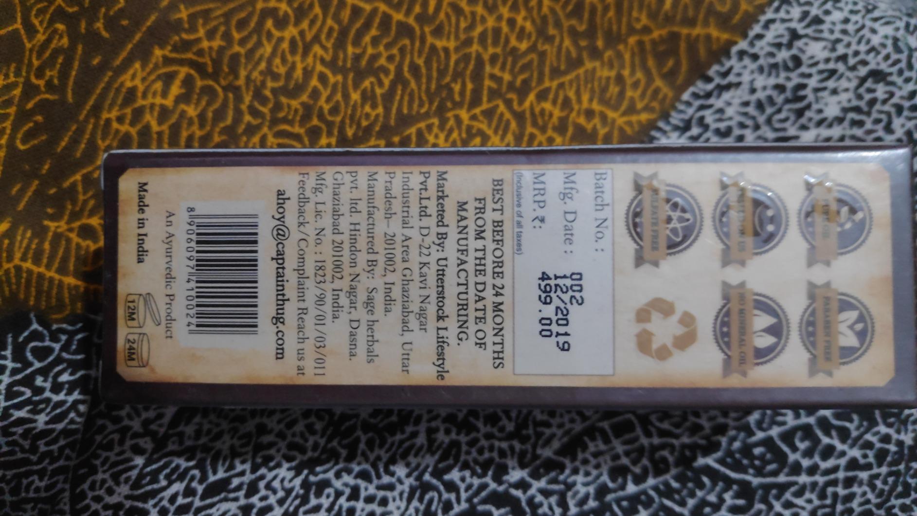 Captain Thug Renaissance Beard Growth Oil - Ultra Premium - 8 Essential ...