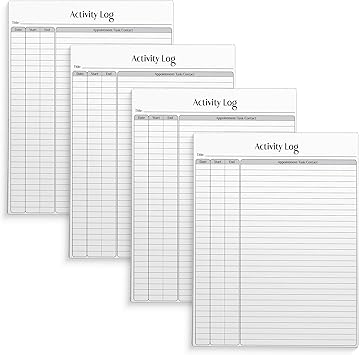 Amazon.com : Better Office Products Activity Log Notepad, 8.5" x 11 ...