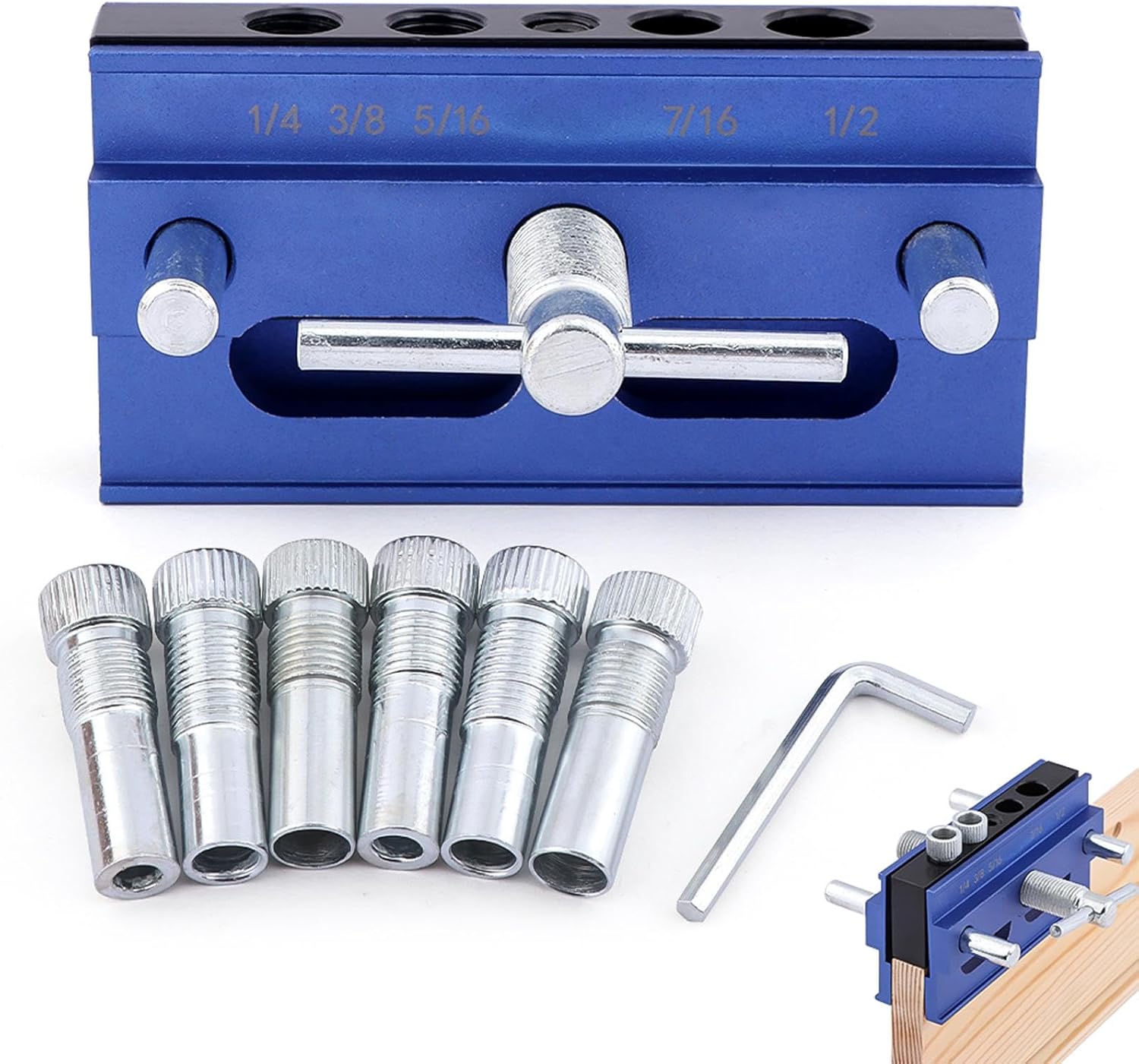 Keleapeker Self-Centering Dowel Jig Kit with Elongated Jaws and Extra ...