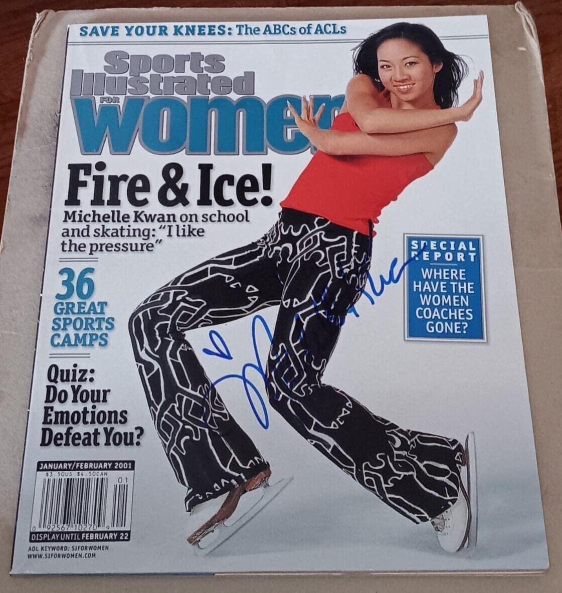 Amazon.com: Michelle Kwan USA Olympics Figure Skating SIGNED Sports ...