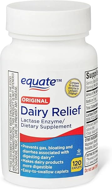 Amazon.com: Dairy Relief Caplets, Original, Lactase Enzyme, 120 Pills ...