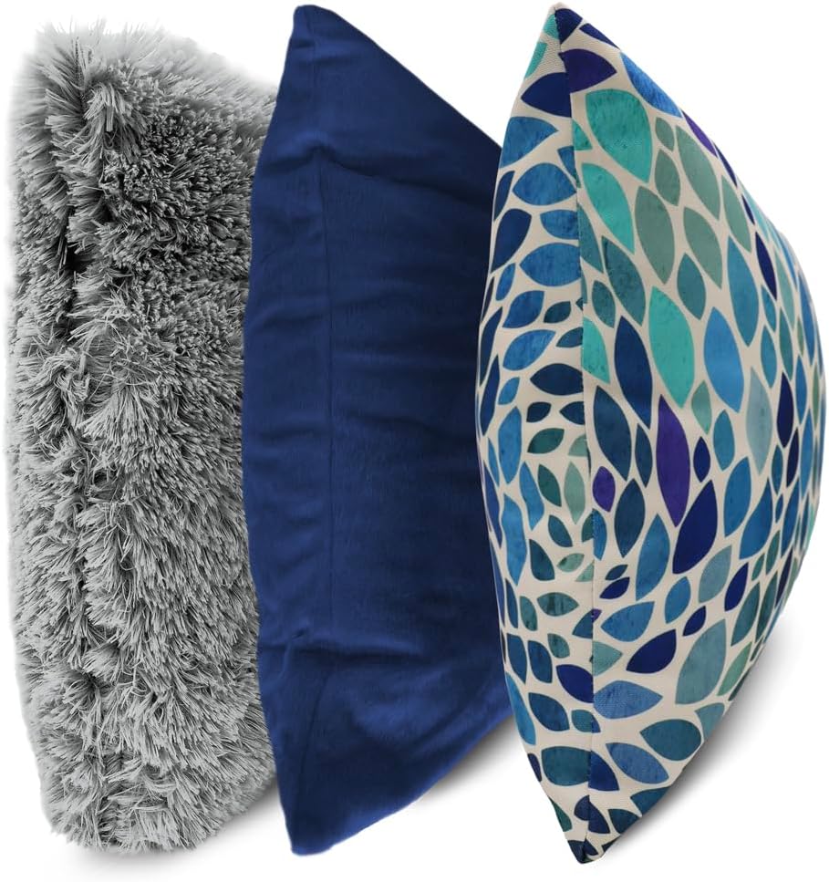 Set 4 Cojines Decorativo Rellenos Cierre Hogar Salas 45x45 Cama, Sala de Estar, oficinas ...