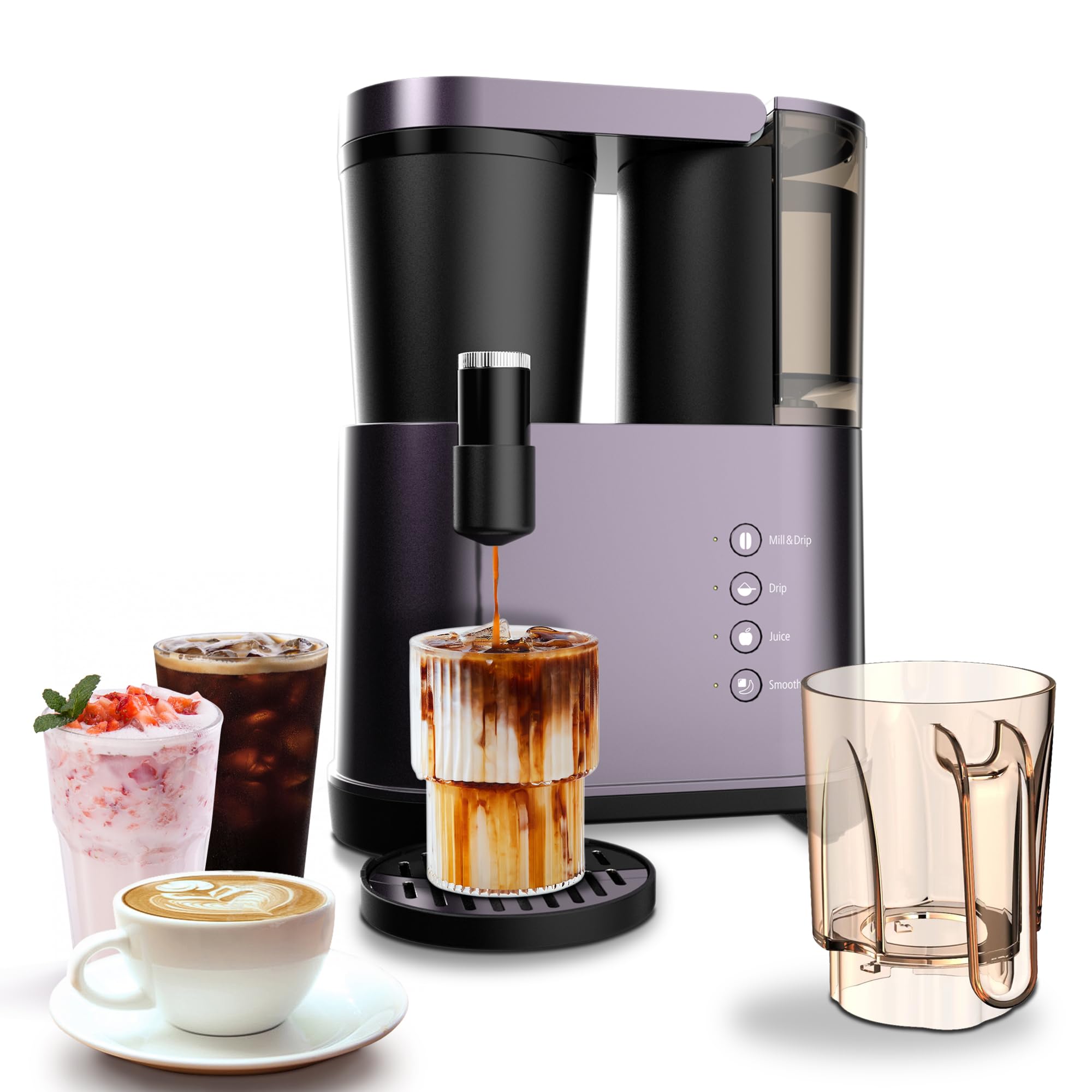 Coffee Machine, Hot & Cold Brew Espresso Coffee Maker, Juice Extractor ...