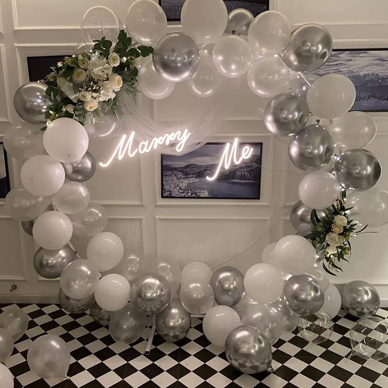 Amazon.com : Metal Garden Arbors Metal Round Balloon Arch Wedding Arch ...