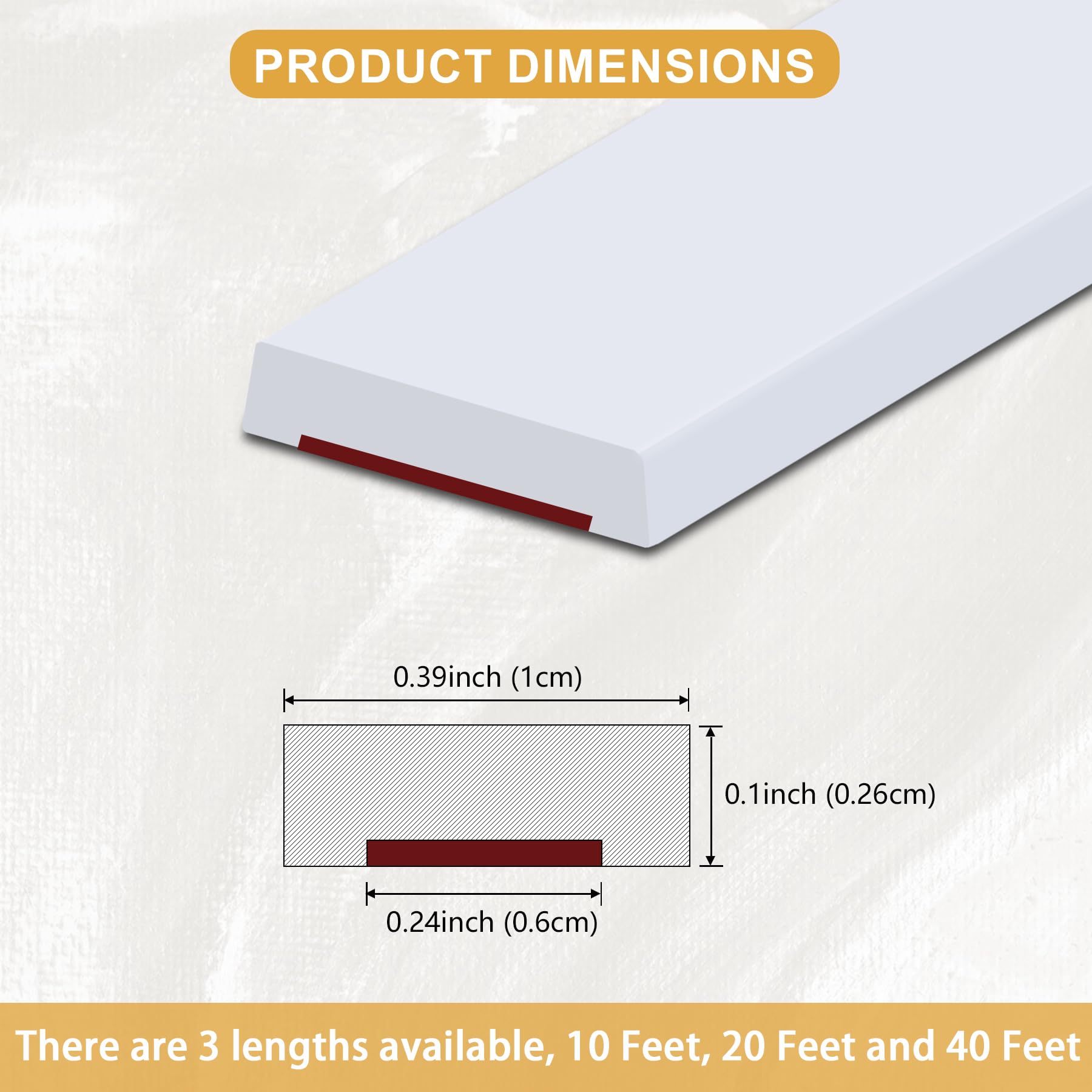 Snapklik.com : Soengsau 20 Ft D Peel-and-Stick Tile Edge Molding Trim