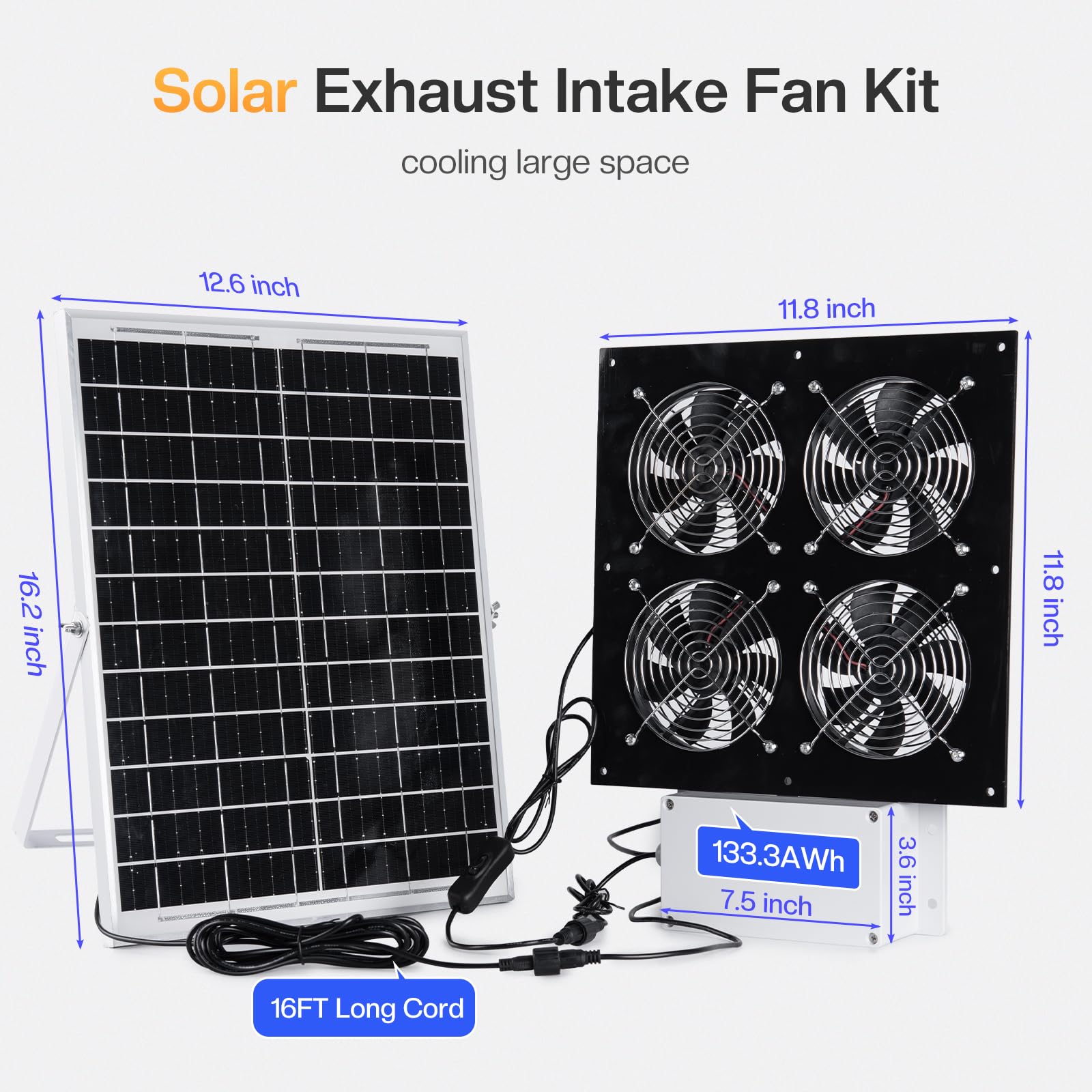 Snapklik.com : Chtoocy Solar Powered Fan/Solar Exhaust Fans For Outside ...