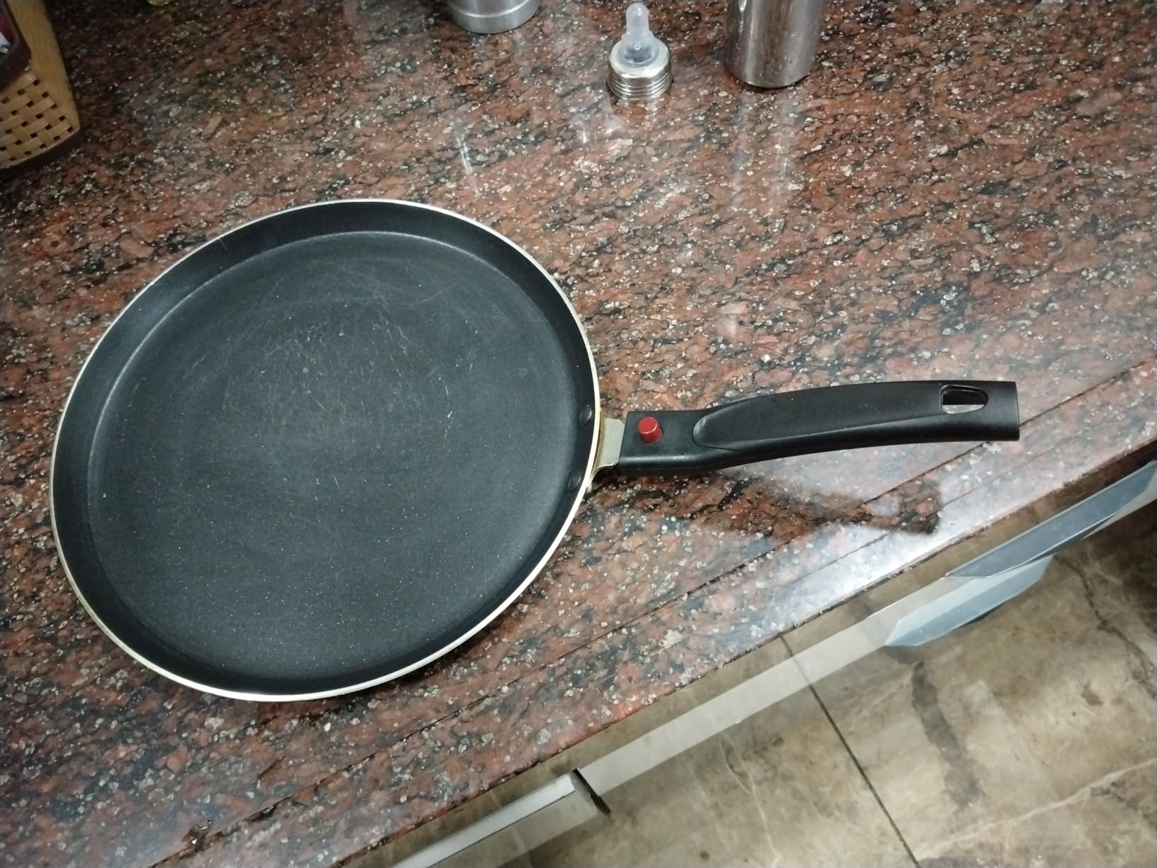 Cello Non Stick Dosa Tawa Induction Base with Detachable Handle, 280 mm ...