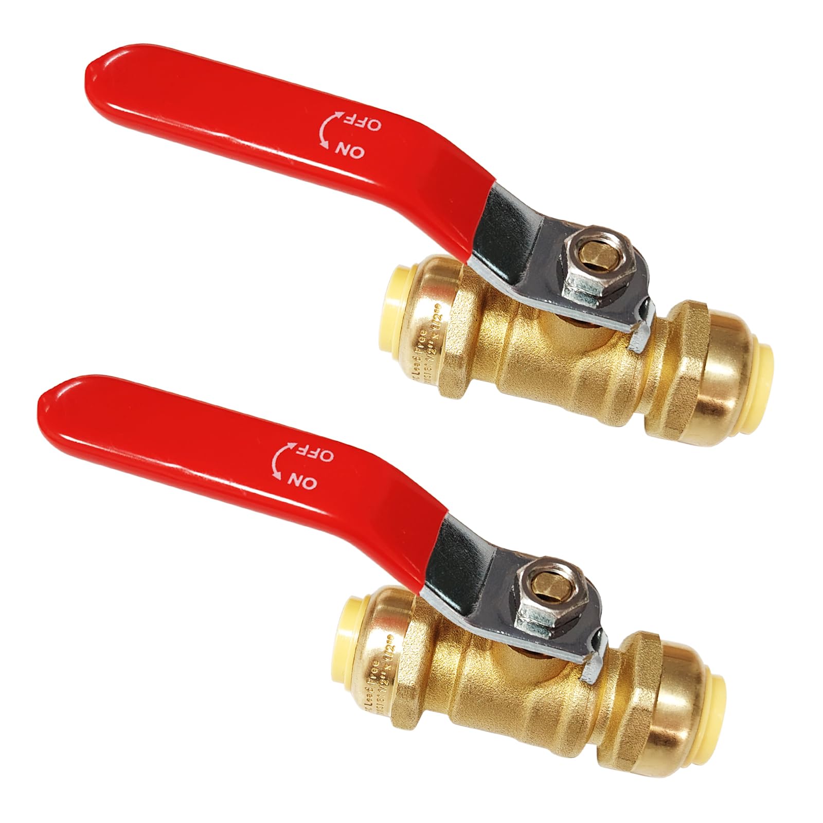 Snapklik.com : HQMPC Pex Ball Valve 2 Sets 1/2" Push In Ball Valves ...