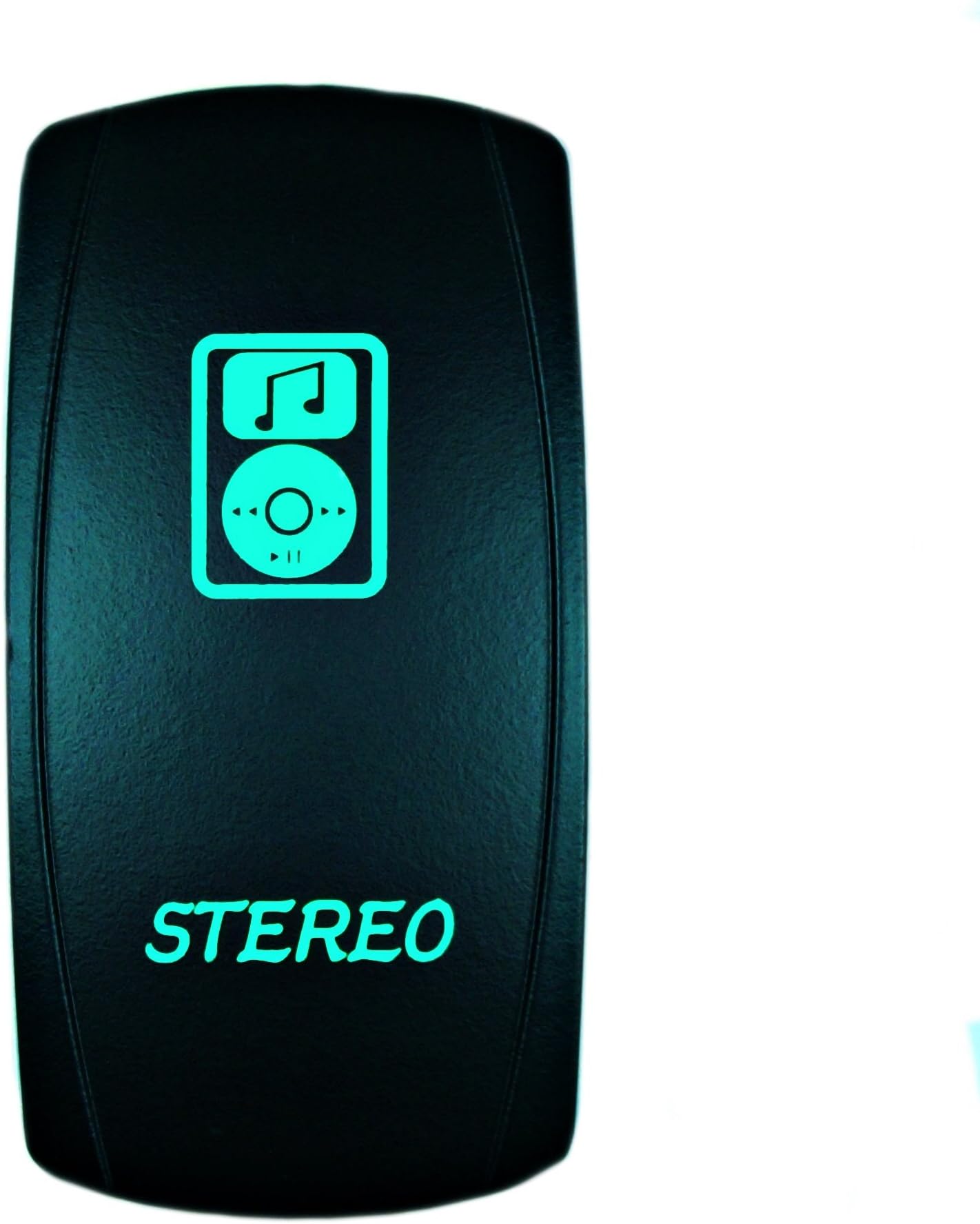 Amazon.com: Universal Laser Rocker Switch Backlit LED STEREO for Car ...