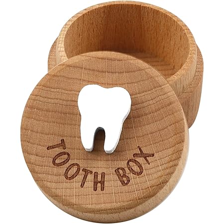 Amazon.com: Xunboo Wooden Tooth Fairy Box Dropped Tooth Keepsake ...