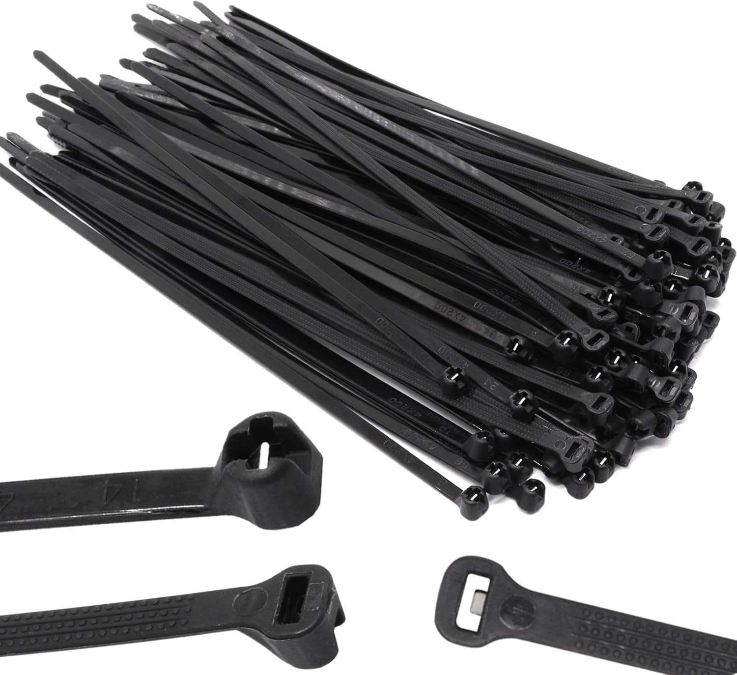 Amazon.com: YuGtcen 100pcs Push Mount Zip Ties, 8" Cable Zip Tie with ...