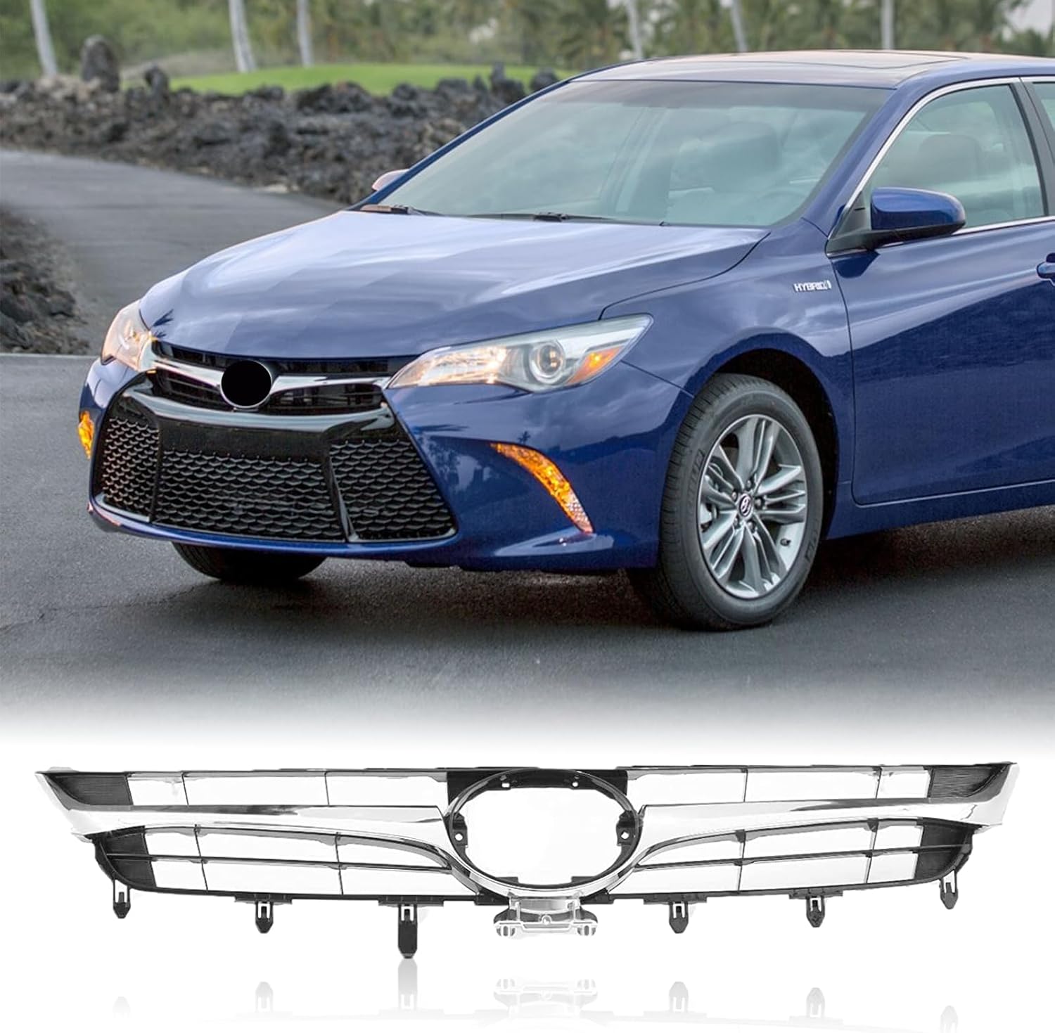 Amazon.com: Kspeed Front Bumper Upper Grille for 2015 2016 2017 Toyota ...