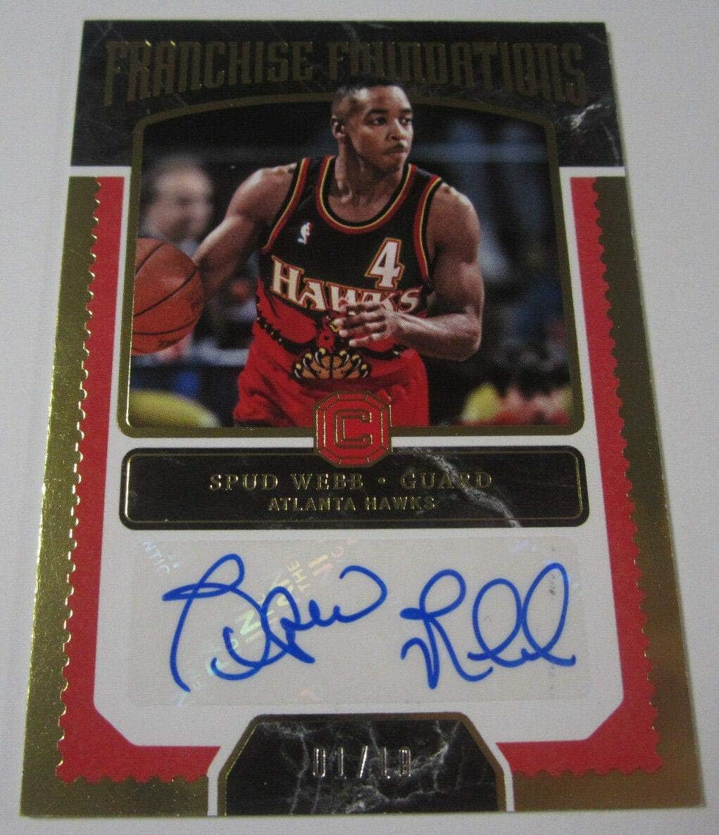 2017-18 Panini Cornerstones Franchise Foundations Spud Webb Autograph ...