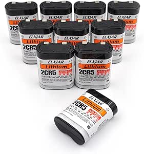 Amazon.com: Coonyard (10-Pack) 6V 1300mAh 2CR5 Photo Lithium Batteries ...