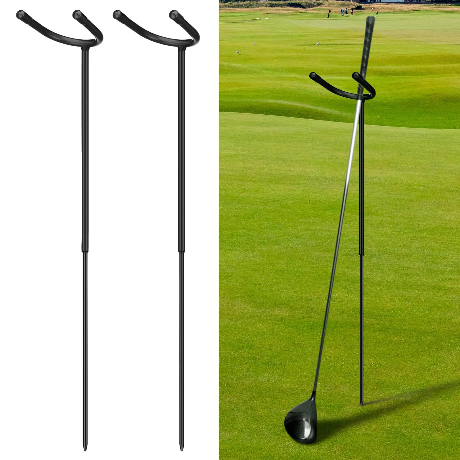 Silipull 2 Pieces U Shaped Golf Club Organizer U Stick Mobile Golf Club ...