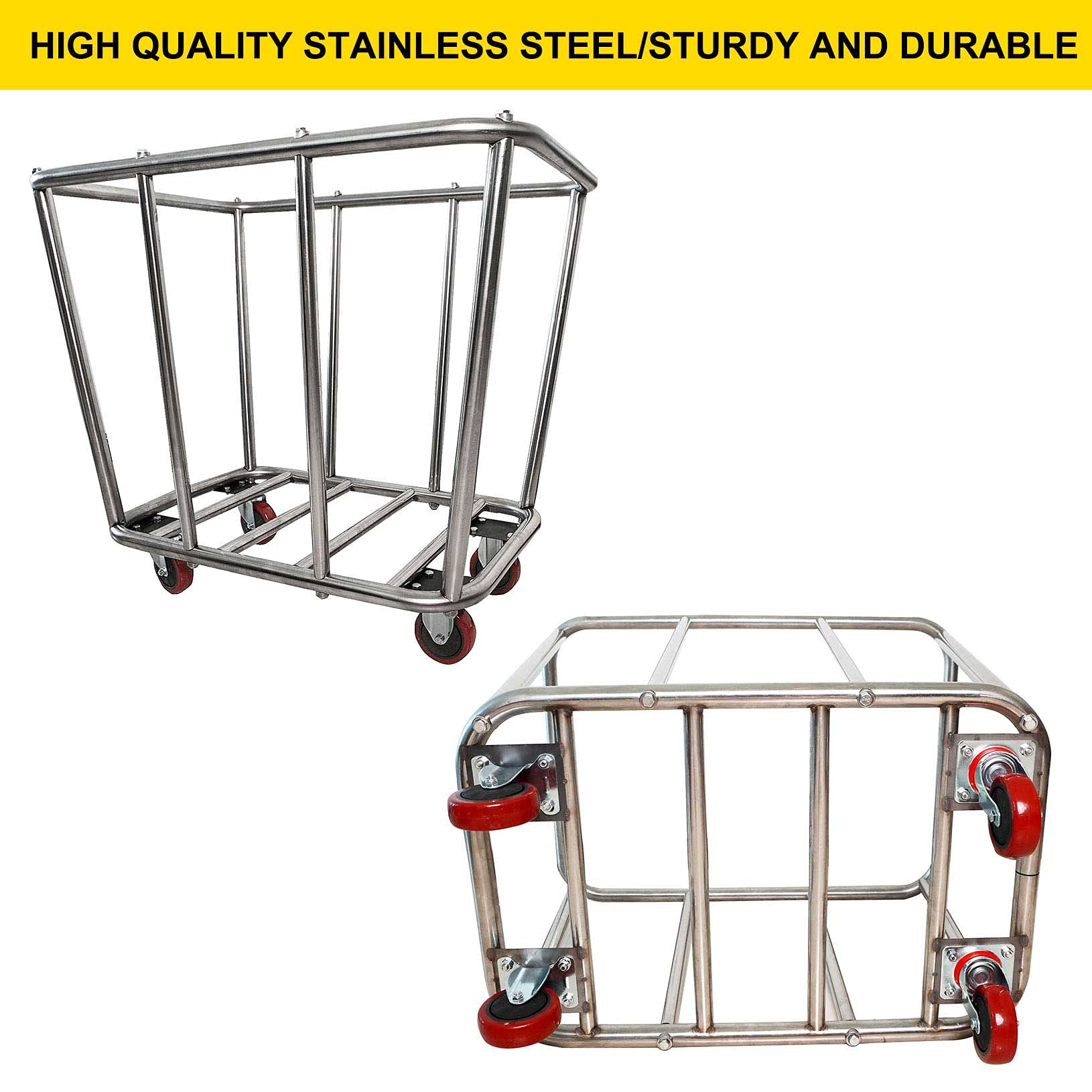 Graywlof Commercial Laundry Cart,10 Bushel (350L) Large Industrial ...