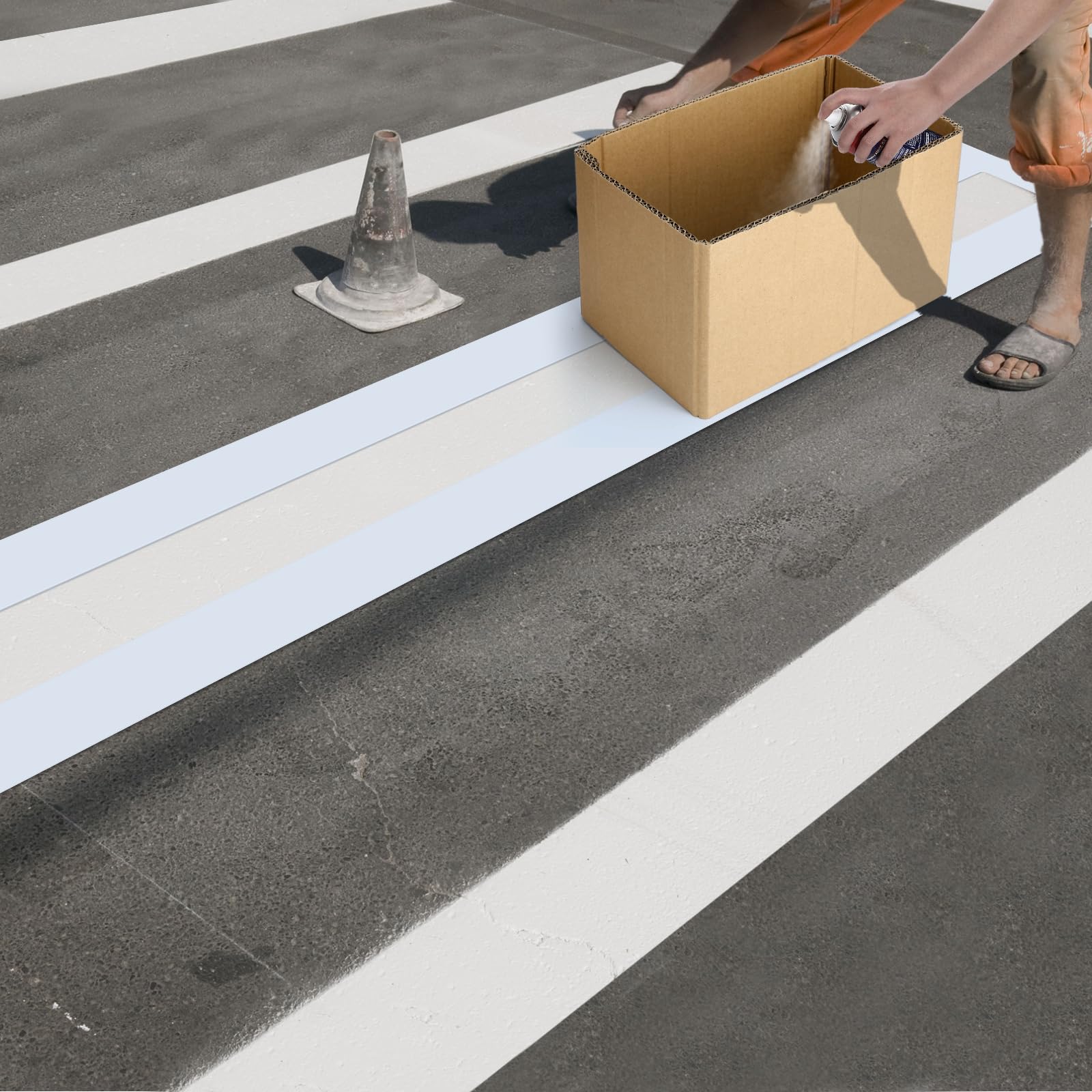 Snapklik.com : Sayglossy Parking Lot Line Stencil 4 X 92 Inch Foldable ...