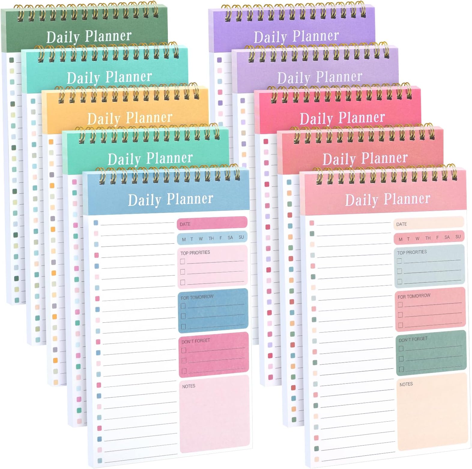 Amazon.com : LABUK 10 Pack Daily To Do List Notebook 5" x 8" Daily ...