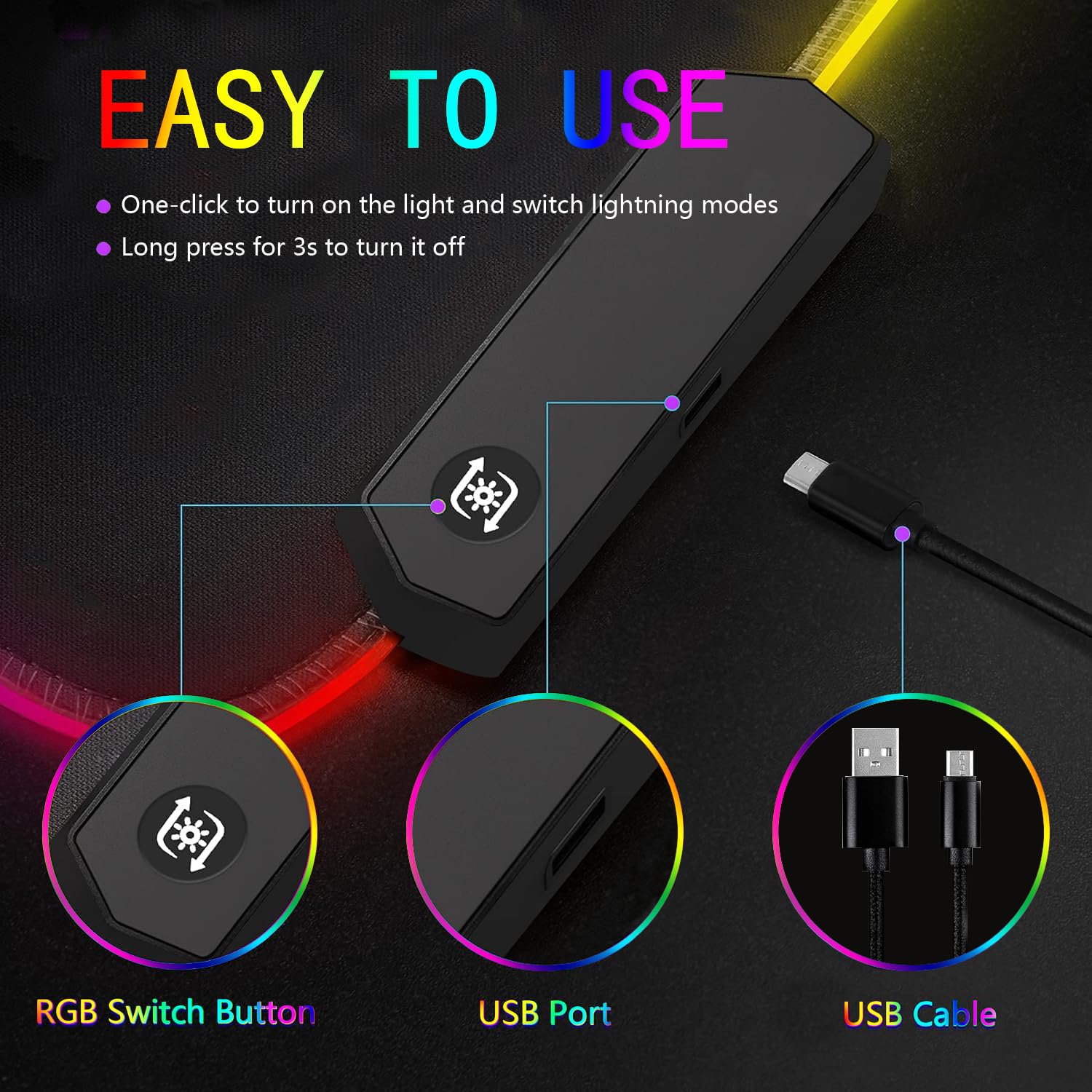 Snapklik.com : Extra Large RGB Gaming Mouse Pad, Extended Soft LED ...
