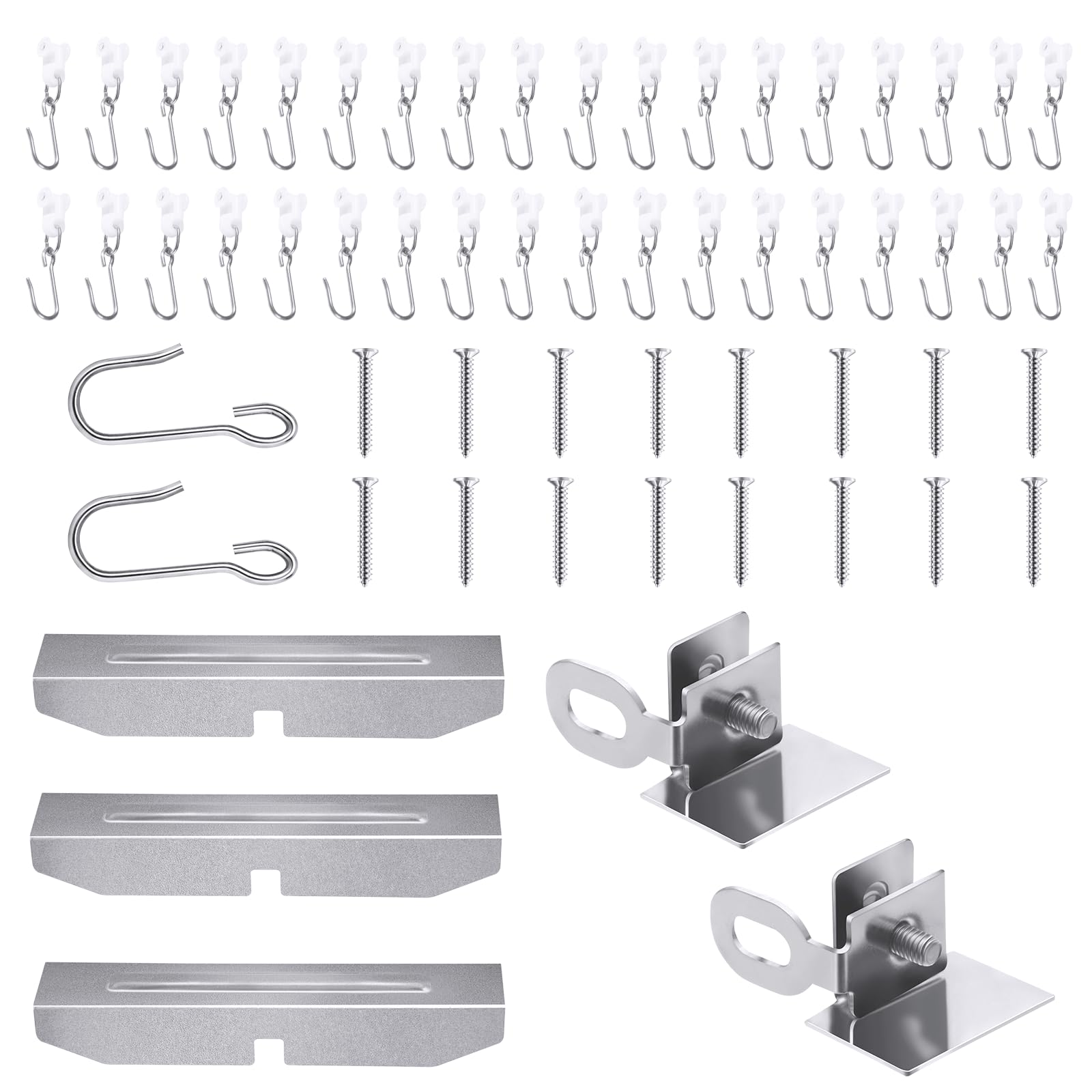 Amazon.com: FELIDESIGN Curtain Track Parts, Roller Hooks, Connectors ...