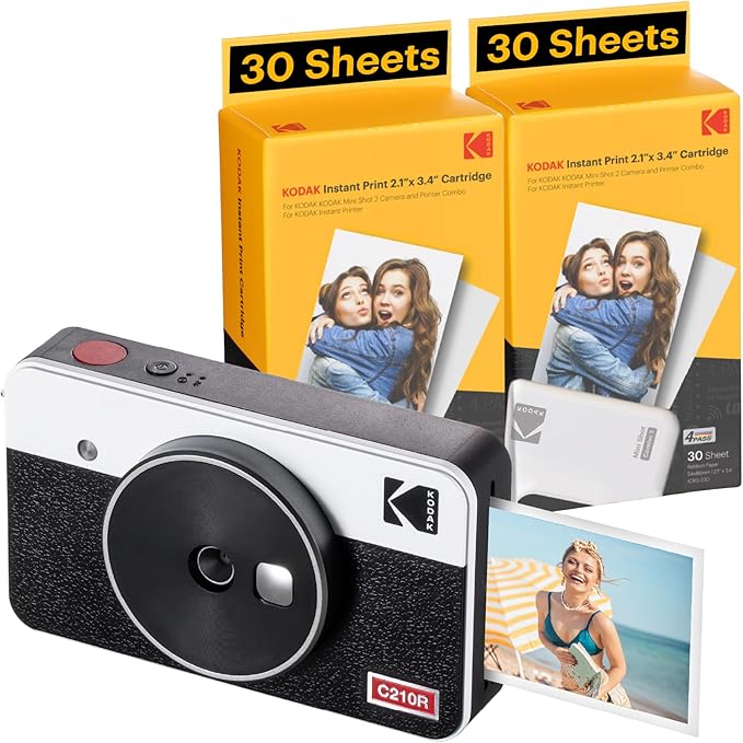 Kodak Mini Shot 2 Retro Portable Instant Camera and Photo Printer, iOS ...