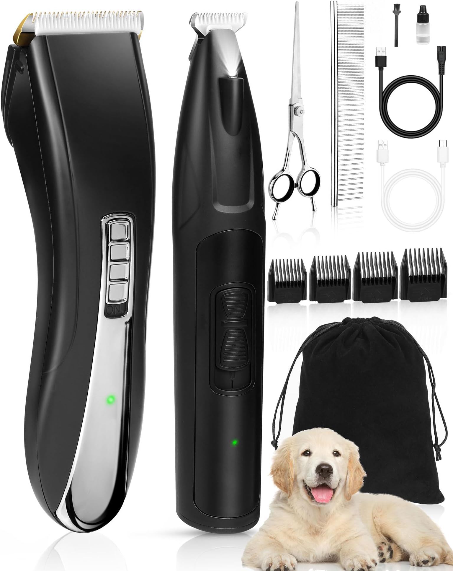 Amazon.com: LEYOUFU Dog Clippers Grooming Kit, 2 in 1 Professional Dog ...