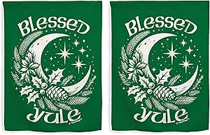 Amazon.com : Winter Solstice House Flag Blessed Yule Moon 2 Pack ...