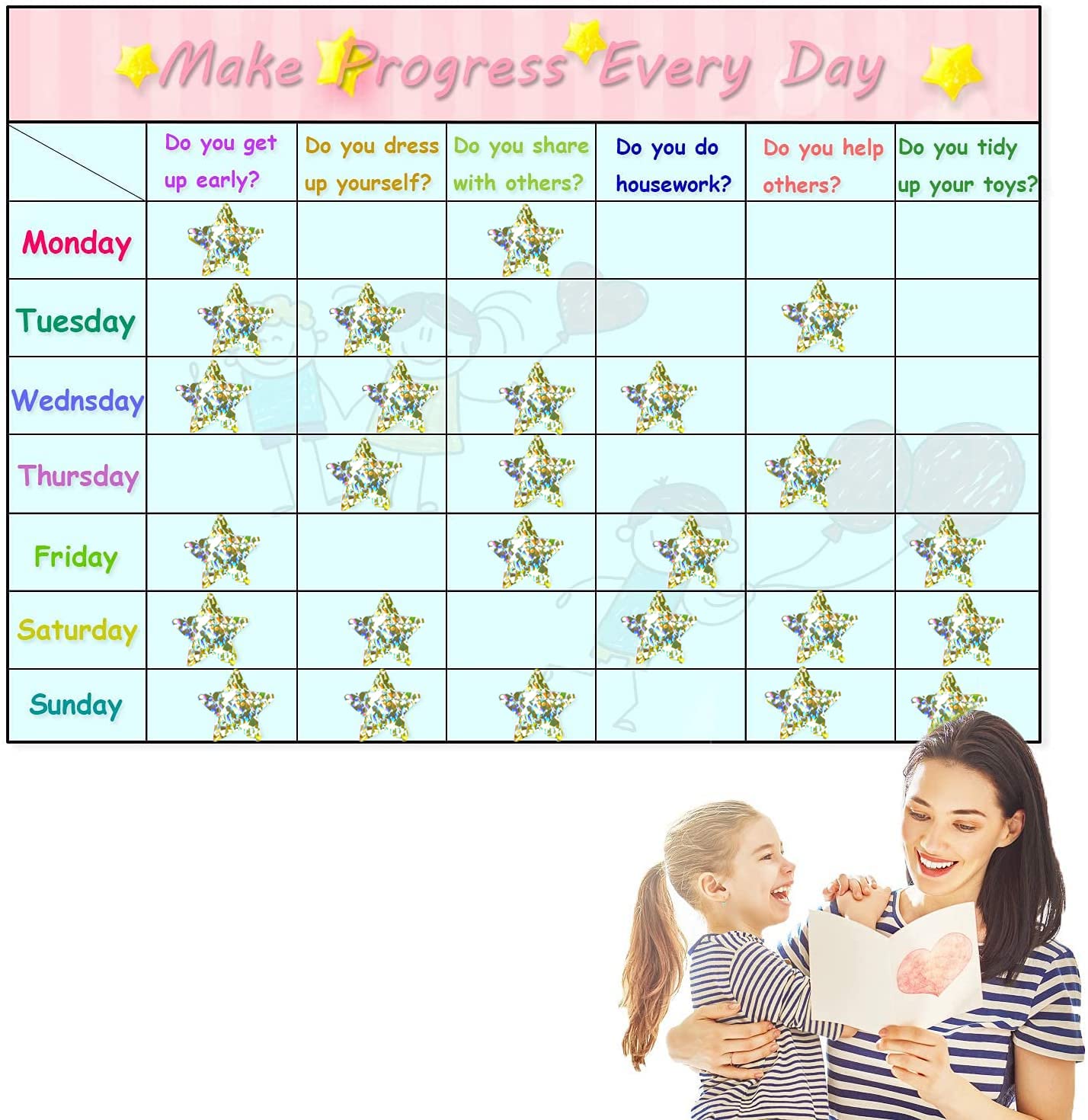 Snapklik.com : 1" Small Holographic Glitter Star Stickers For Kids Reward