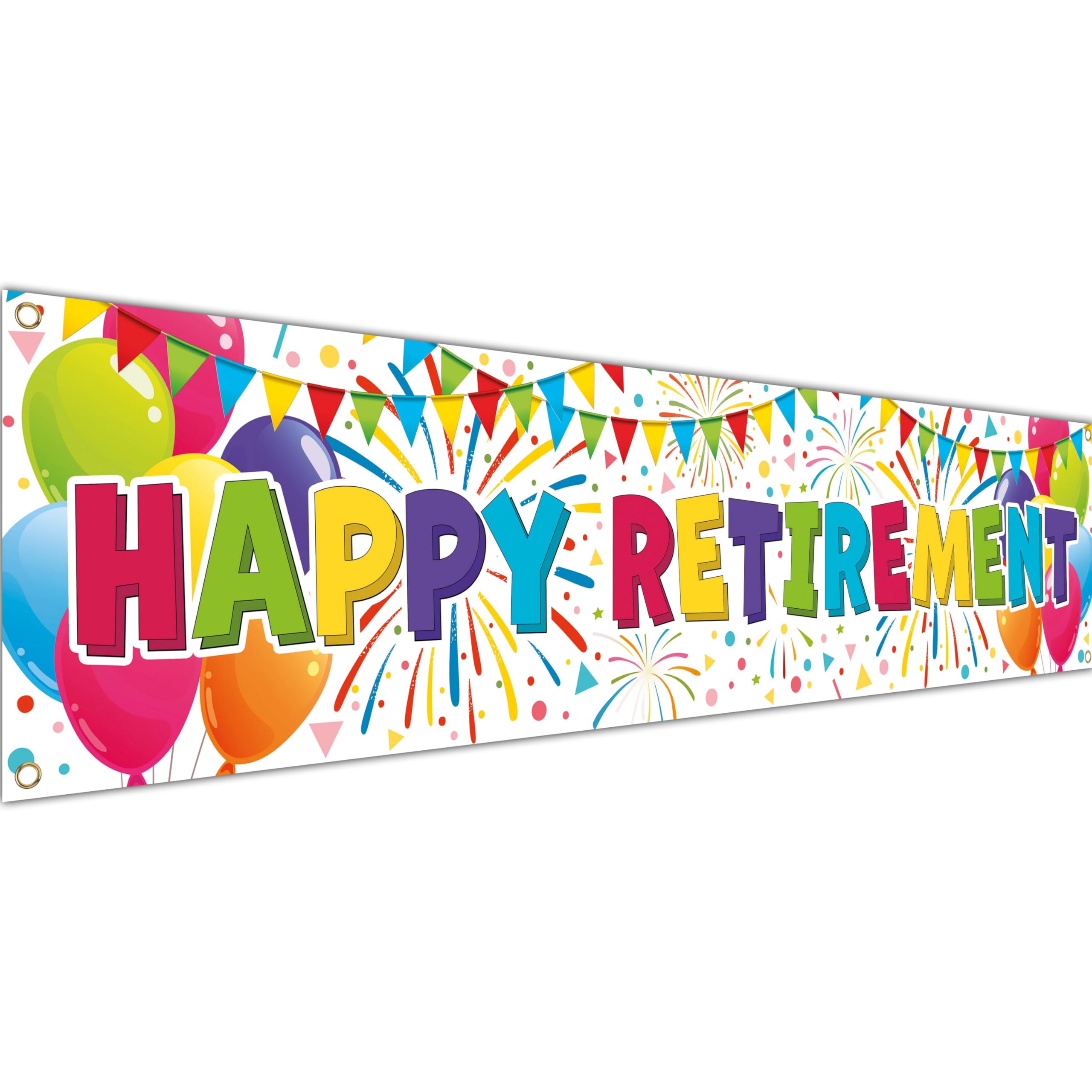 Amazon.com: Retirement Banner - Retirement Decorations - Happy ...