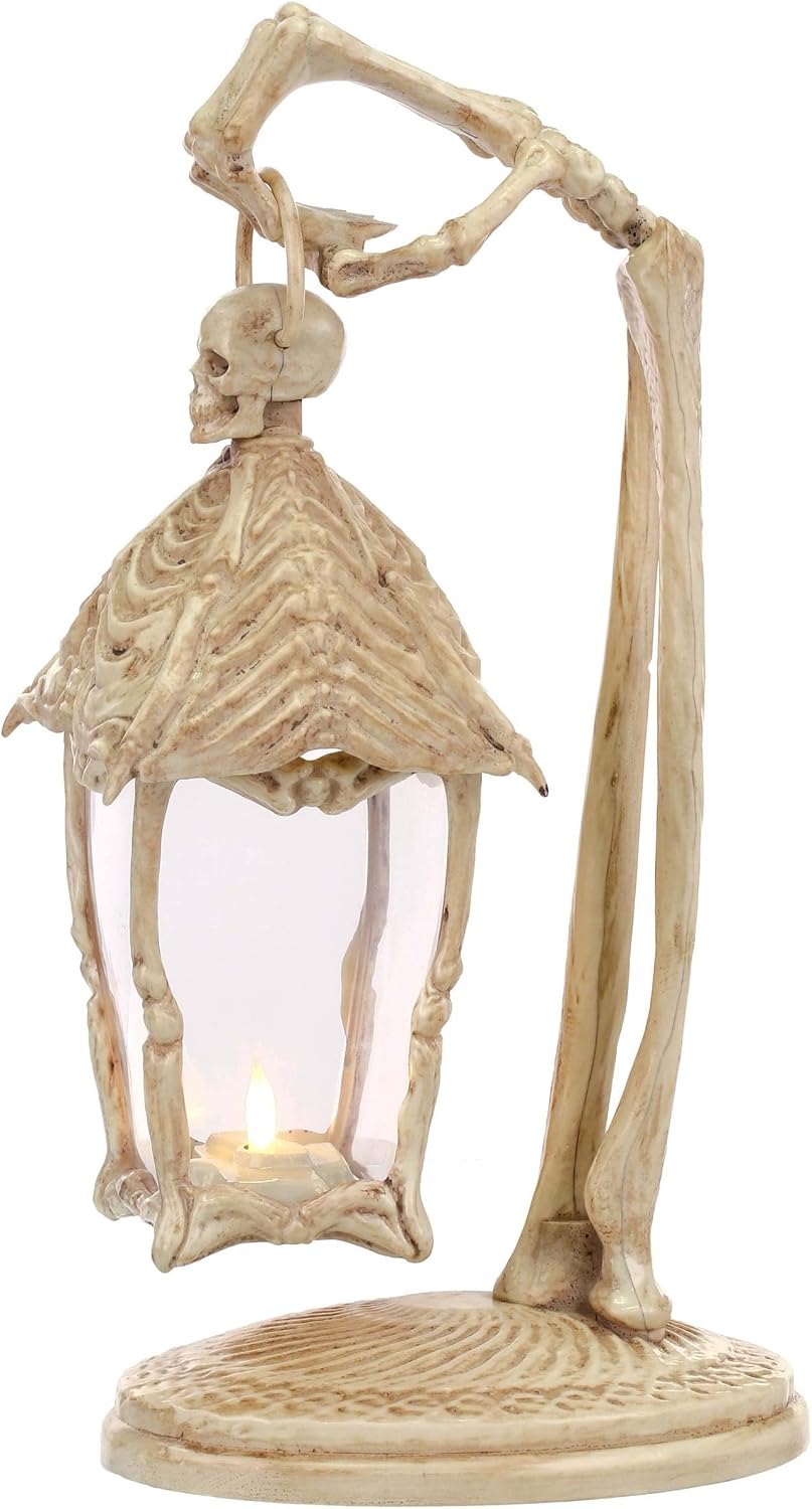 Amazon.com: 16.5" Skeleton Arm Crew Lantern Light-Up Halloween Decor ...