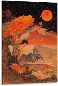 Amazon.com: Frank Frazetta Art Print Poster Olf Moon Sci-fi Fantasy ...