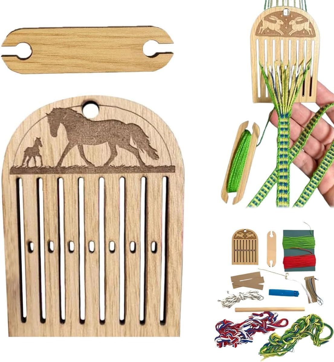 Amazon.com: Rigid Heddle Backstrap Loom Kit for Bandweaving, Small ...