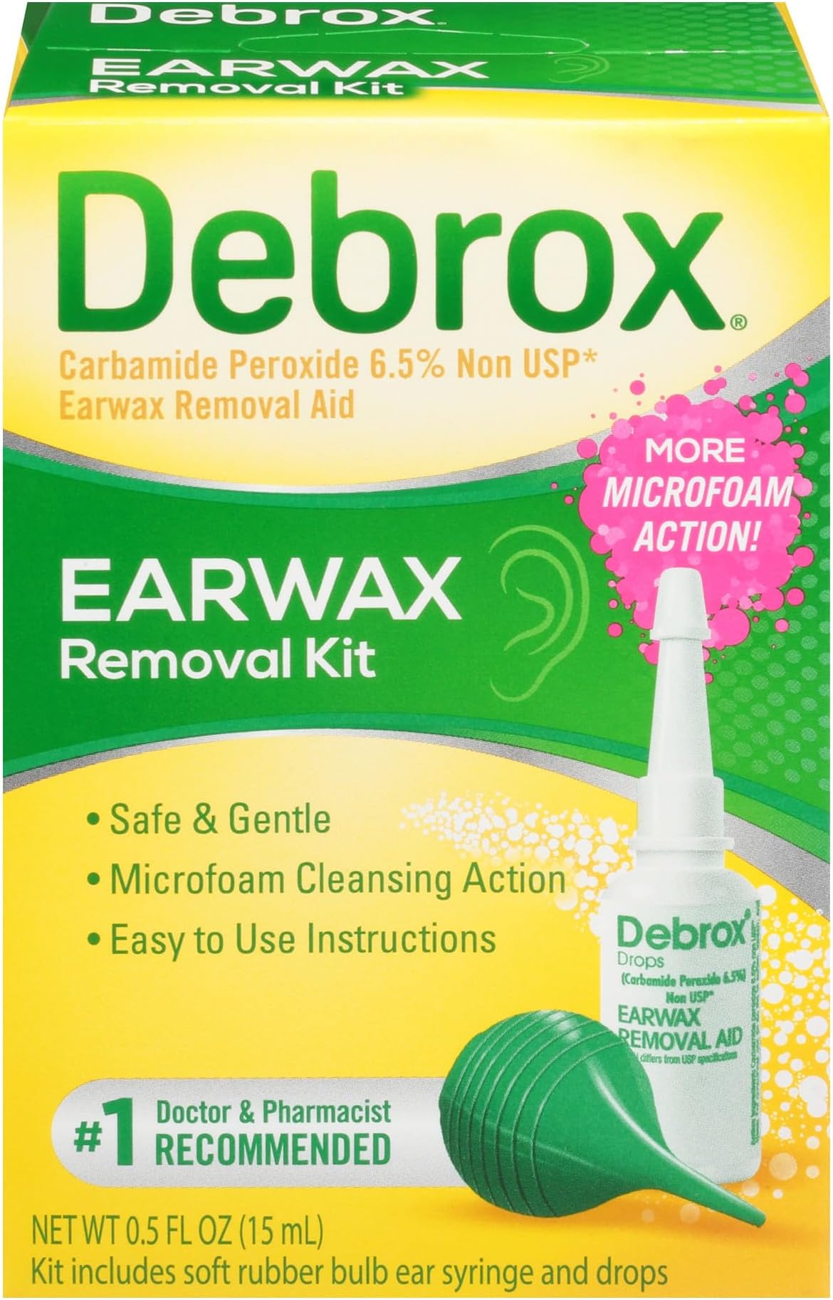 Amazon.com: Debrox Ear Wax Removal Drops, 0.5 Fl Oz, 2 Pack Bundle with ...