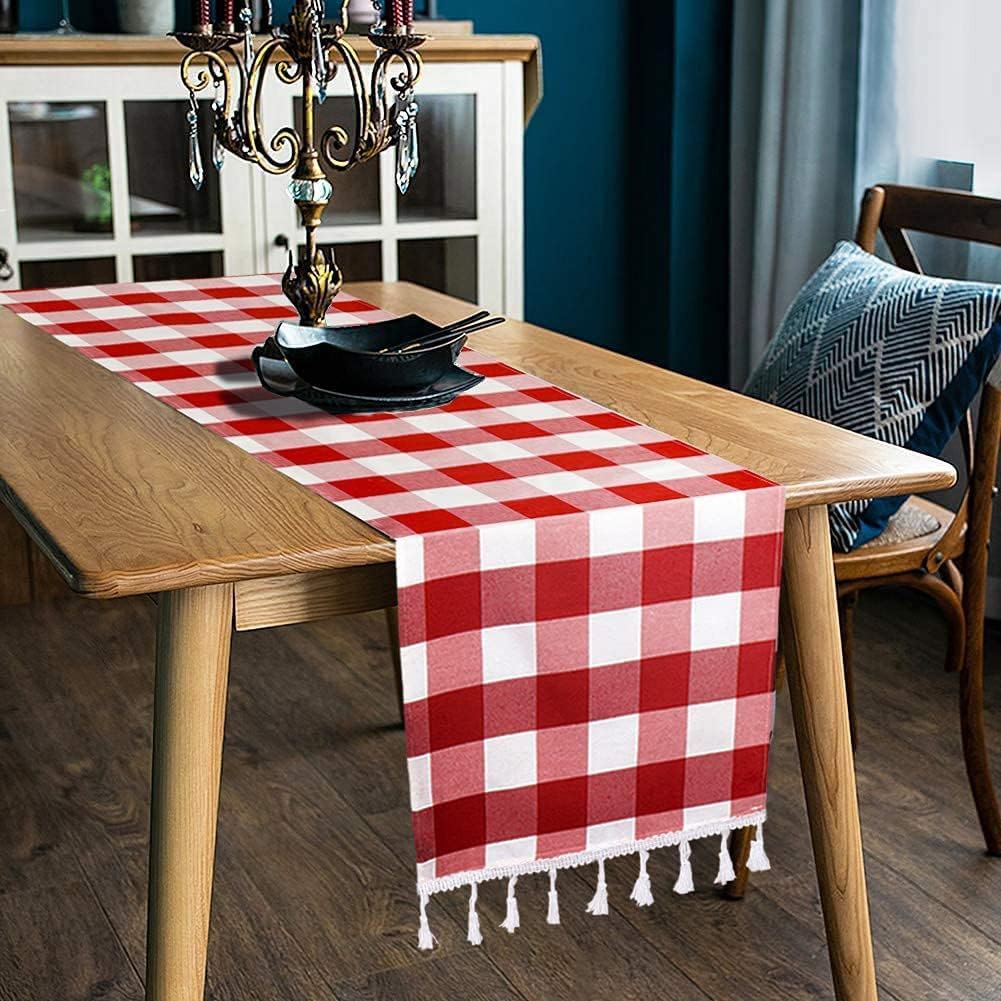 Amazon.com: Park Designs Red Buffalo Check Table Runner 36" L : Home ...