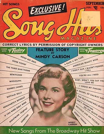 Song Hits Magazine Mindy Carson on Cover 8x10 #R0902 at Amazon's ...
